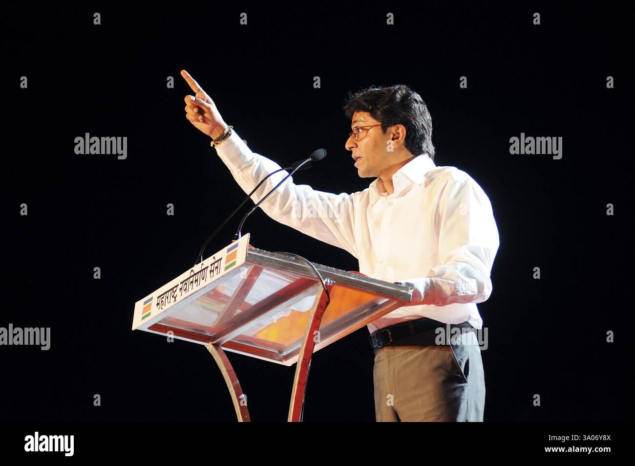 Maharashtra Navnirman Sena leader Raj Thackeray NO MR Stock Photo - Alamy