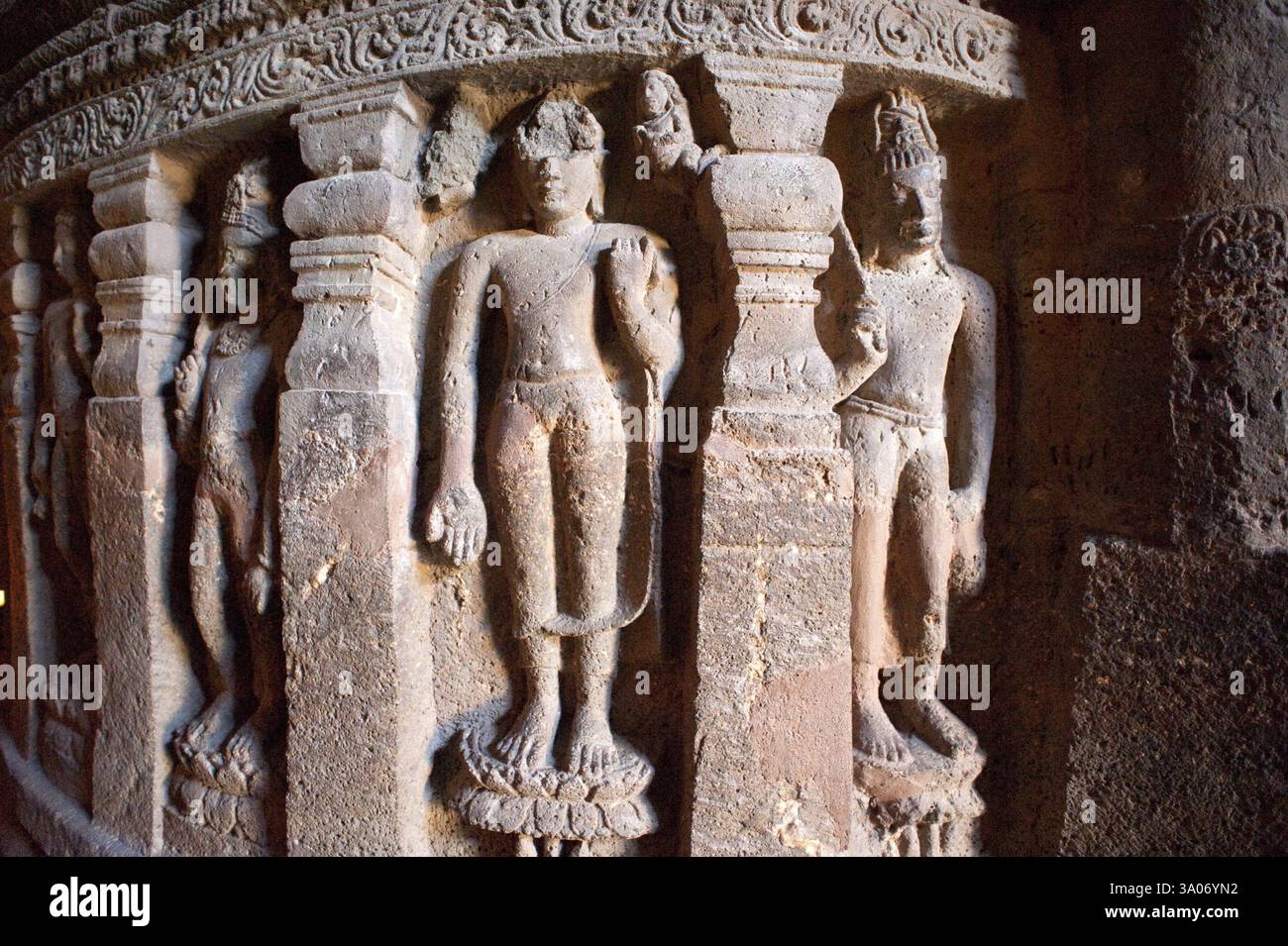 Some carved relief at ajanta caves, Aurangabad, Maharashtra, India ...