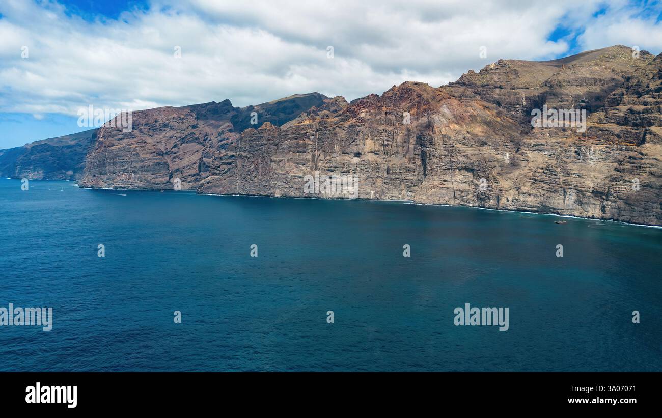 Aerial view of the Acantilados de Los Gigantes ("Cliffs of the Giants ...