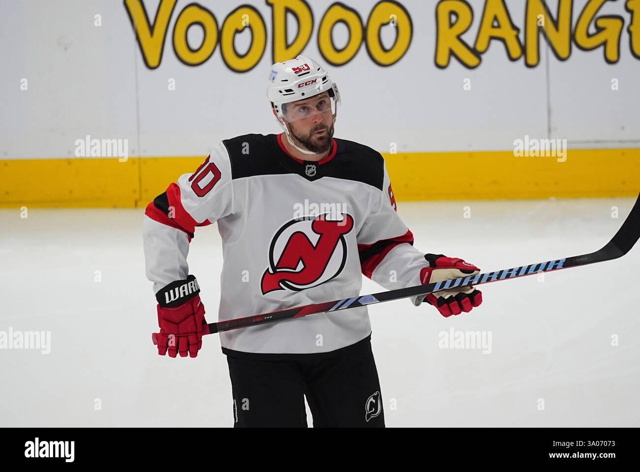 New Jersey Devils left wing Tomas Tatar (90) in the first period of an ...