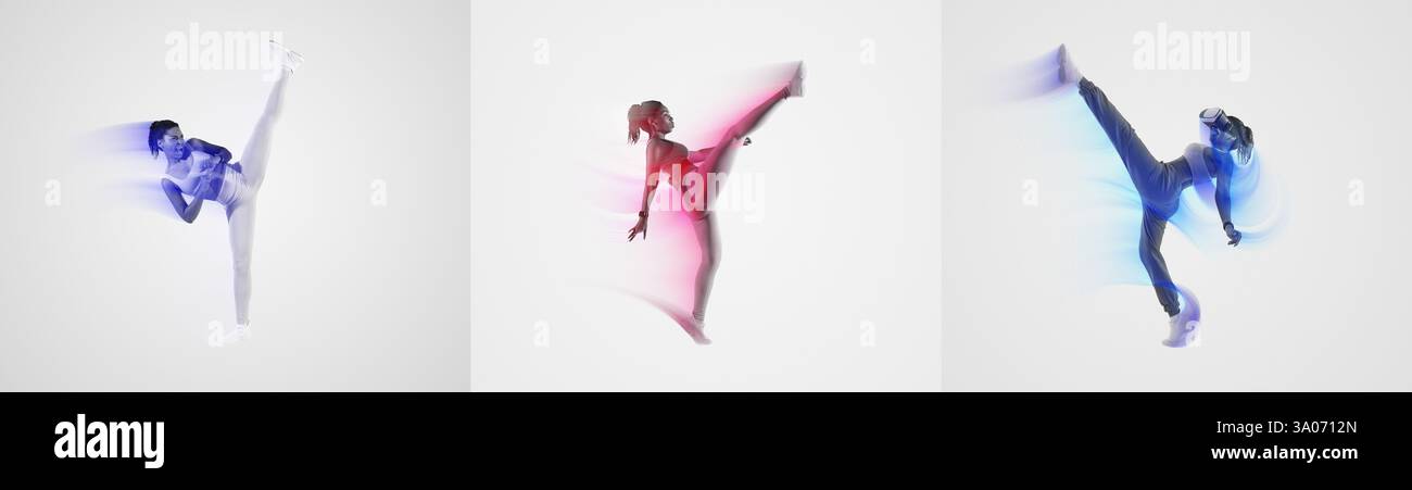 Dynamic athletic collage showcasing diverse fitness styles and ...