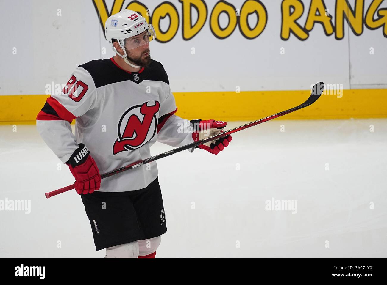 New Jersey Devils left wing Tomas Tatar (90) in the first period of an ...