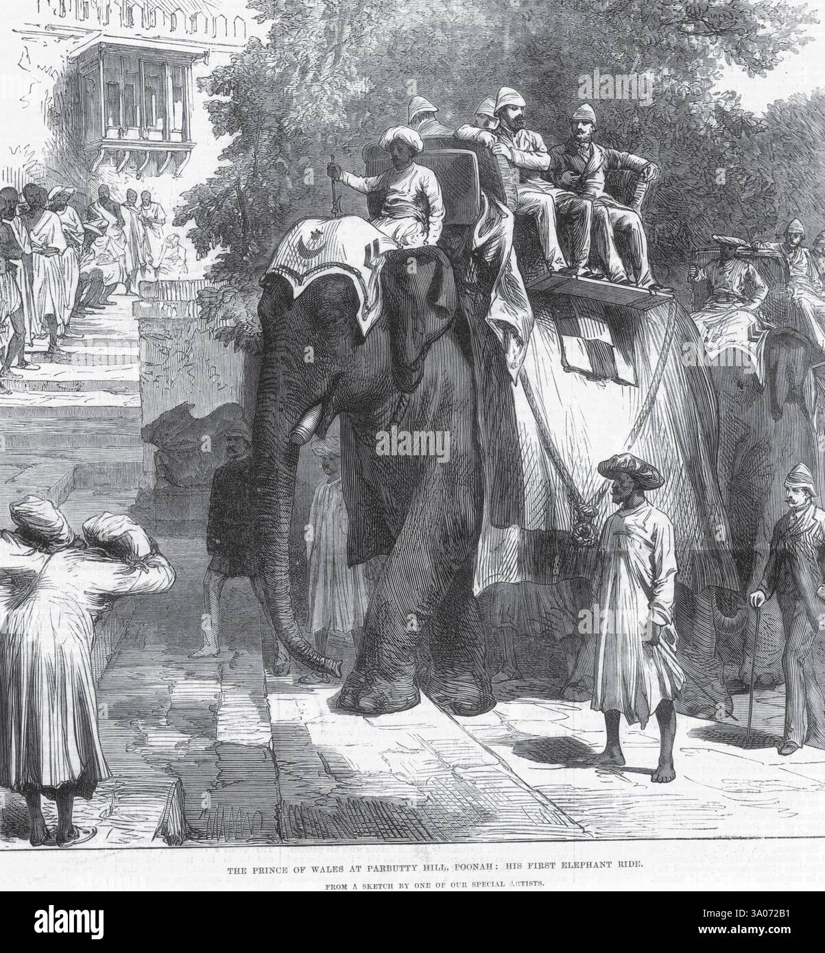 Royalty on Tour The Prince of Wales at Parbutty Hill, Poonah Puna, Hia ...