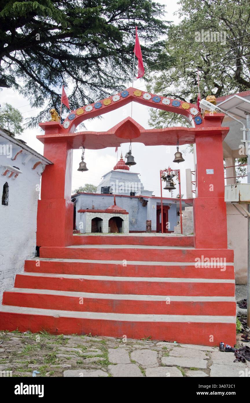 Gate of shyahi devi temple near sitlakhet in uttarakhand India Asia ...