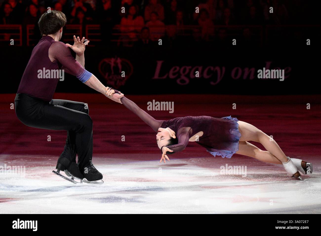Katie McBeath, right, and Daniil Parkman perform Sunday, March 2, 2025 ...