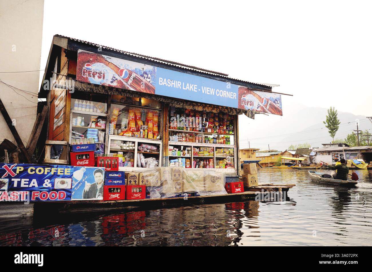 Store at dal lake, Srinagar, Jammu and Kashmir, India, Asia Stock Photo ...