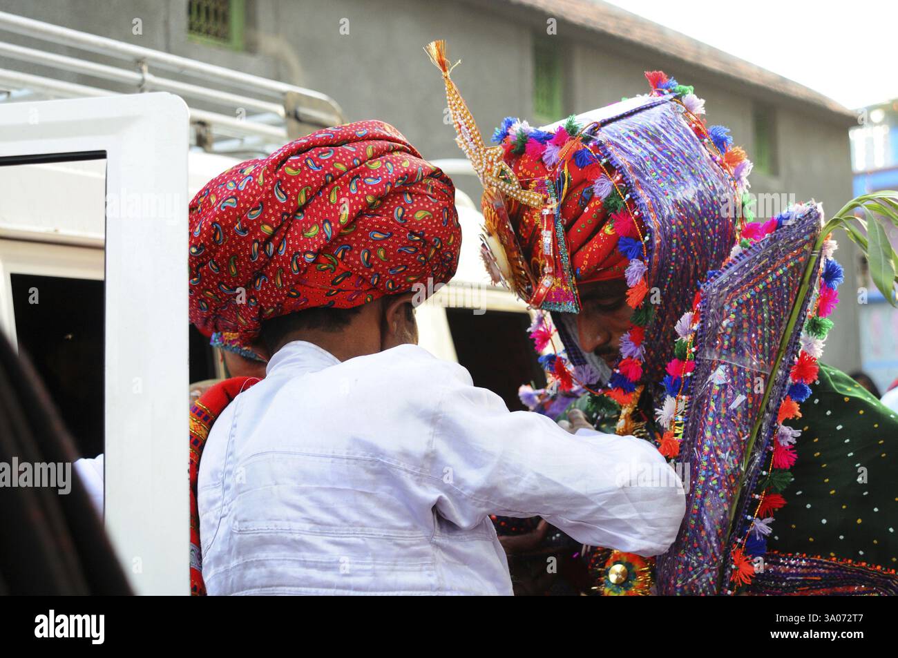 Rural marriage procession in child marriage, Mindiyada near Anjaar ...