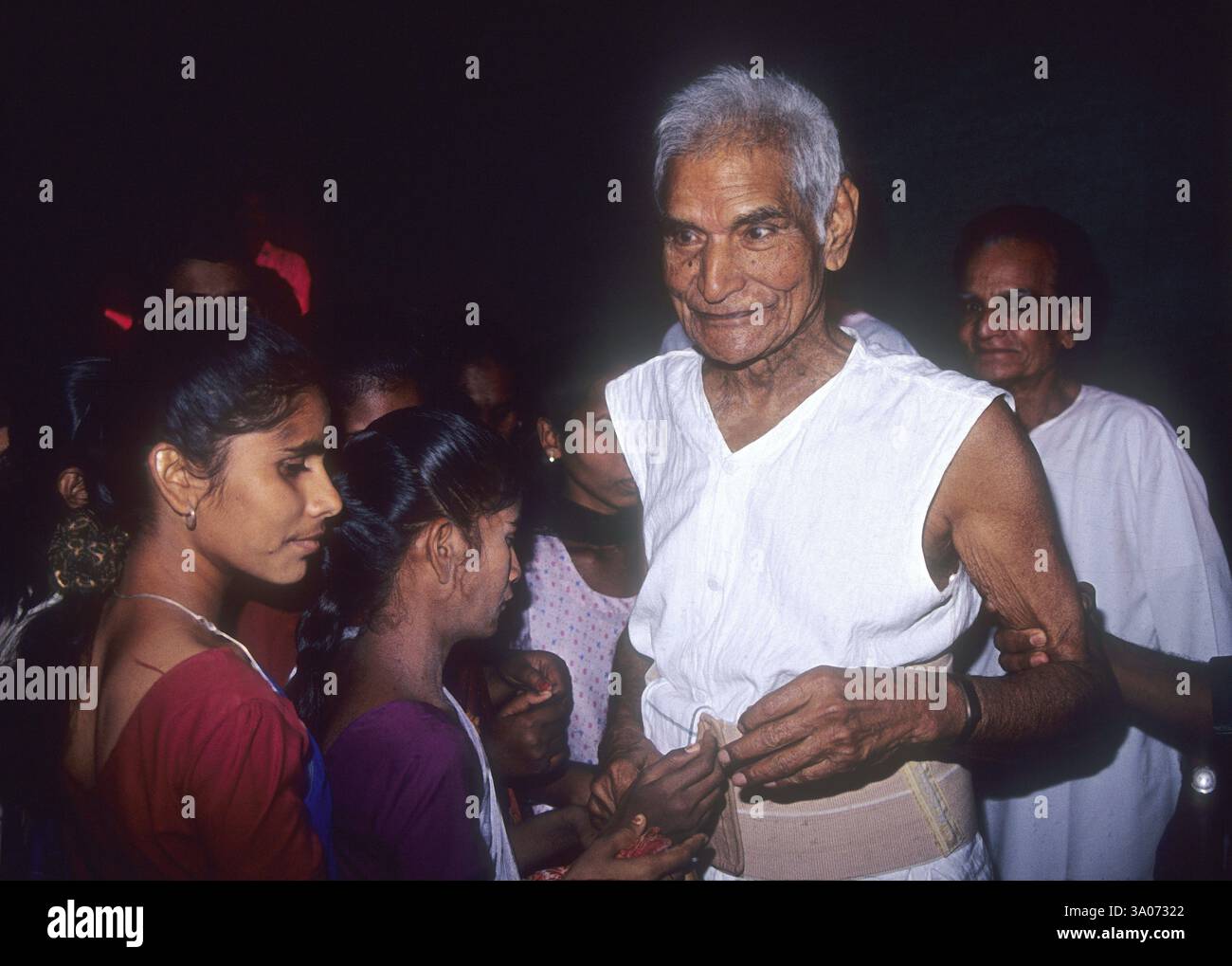 Famous social worker Baba Amte, founder of Anandvan, Maharashtra, India ...