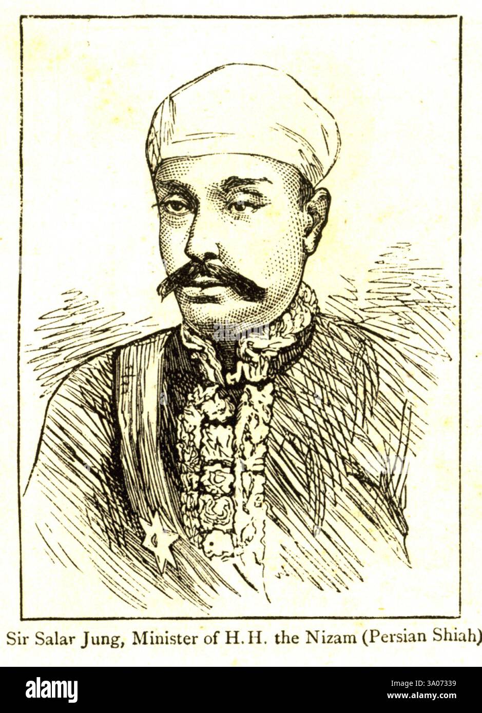 Lithographic portraits Sir Salar Jung, Minister of H. H. the Nizam ...