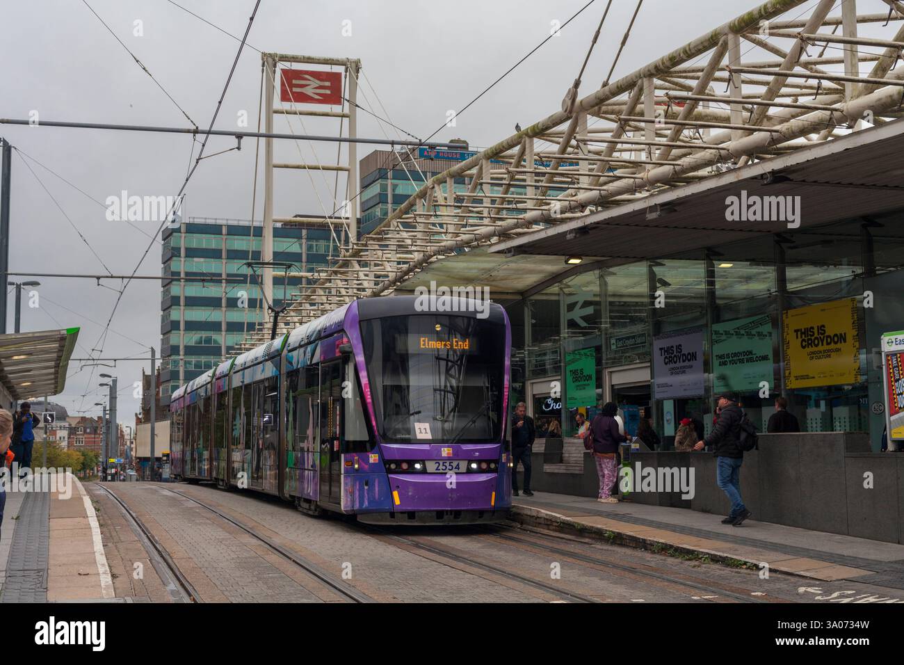 London trams Croydon Tramlink Stadler Variobahn tram no 2554 at East ...