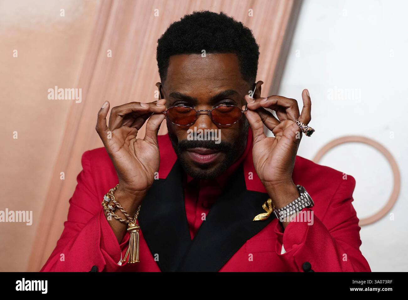 Colman Domingo arrives at the Oscars on Sunday, March 2, 2025, at the ...