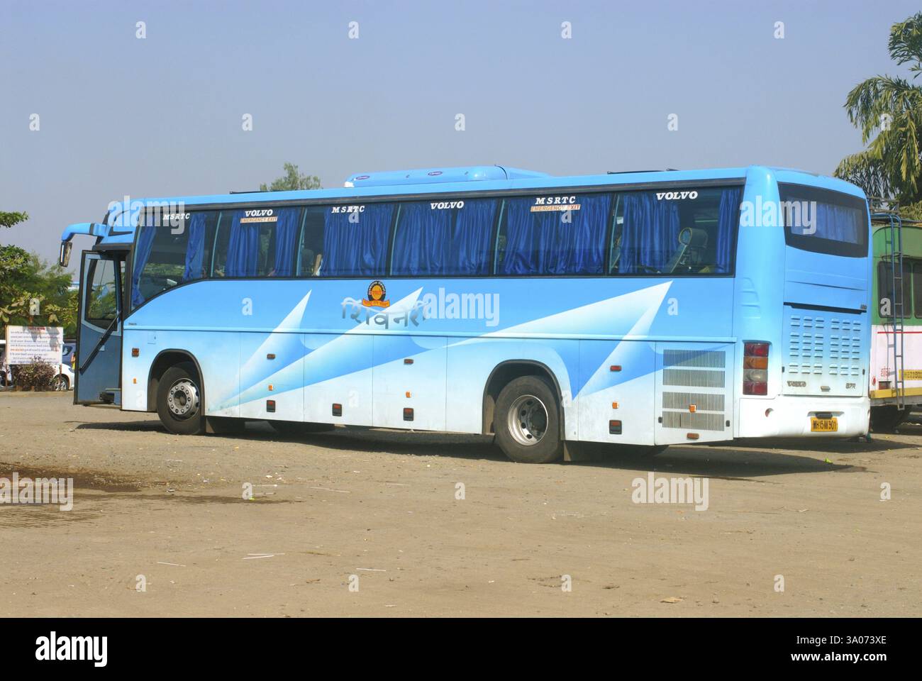 Shivneri modern air condition luxury Volvo bus of Maharashtra State ...