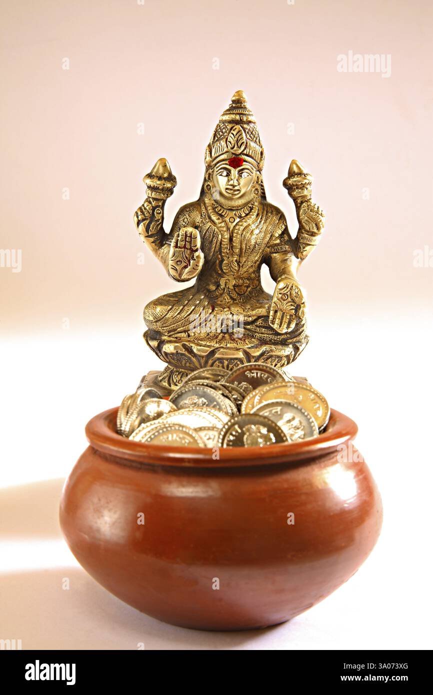 Indian goddess shree Lakshmi, goddess of good fortune, lustre and ...