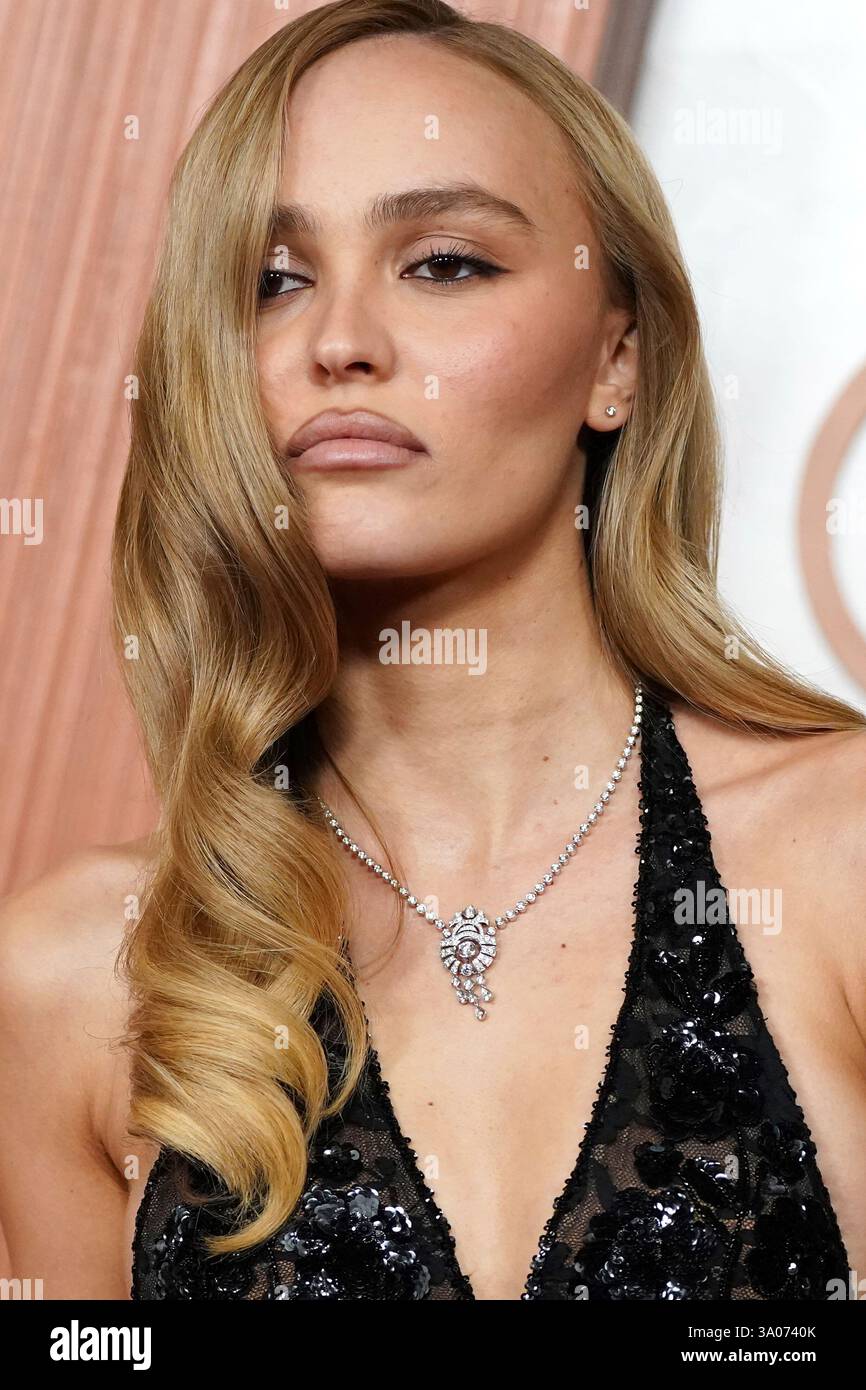 Lily-Rose Depp arrives at the Oscars on Sunday, March 2, 2025, at the ...