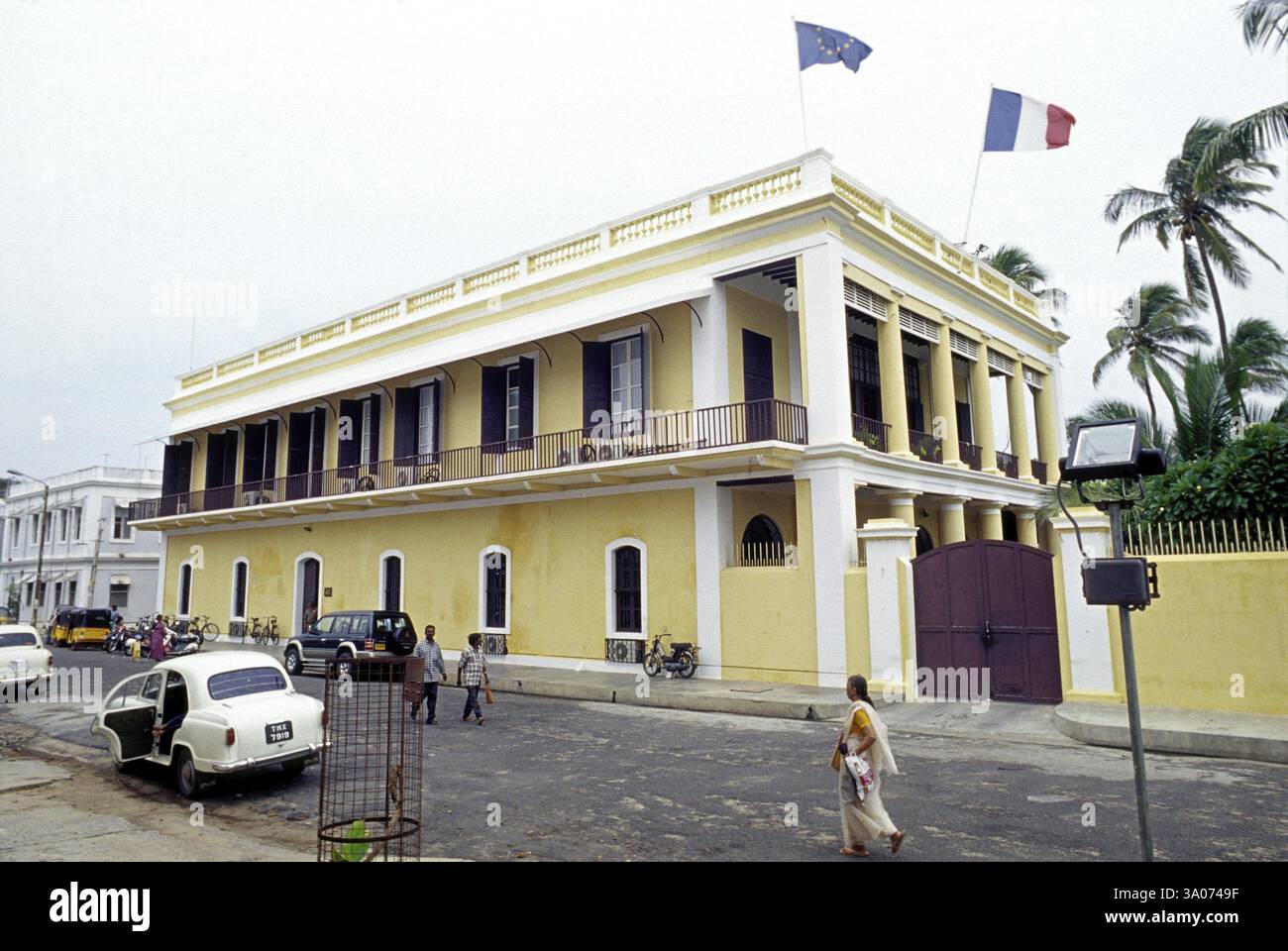 French consulate, Pondicherry, Tamil Nadu, India, Asia Stock Photo - Alamy