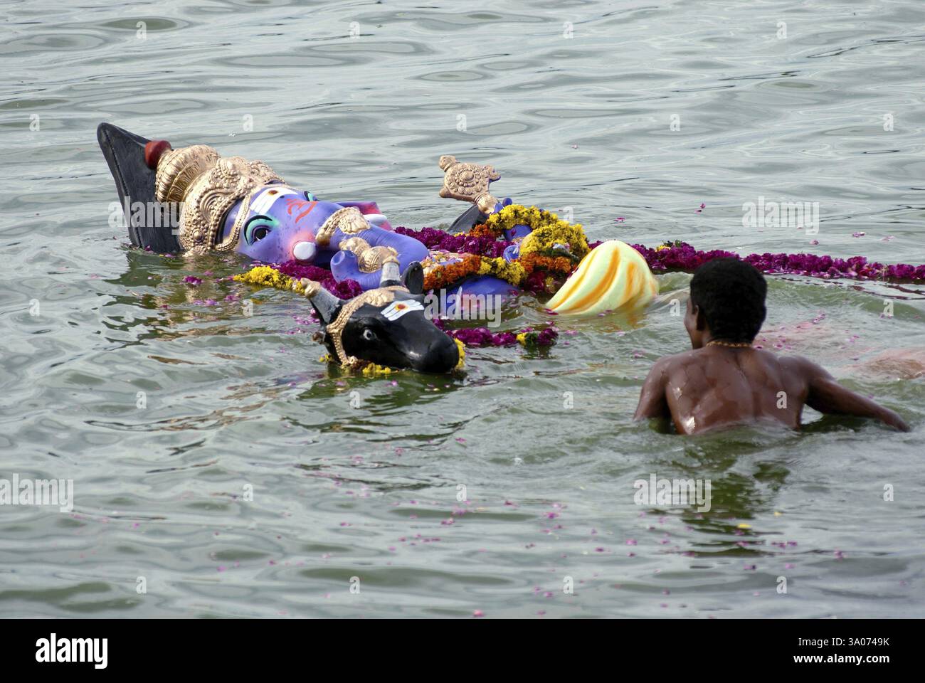Lord ganesh immersion in muthannankulam tank, Coimbatore, Tamil Nadu ...
