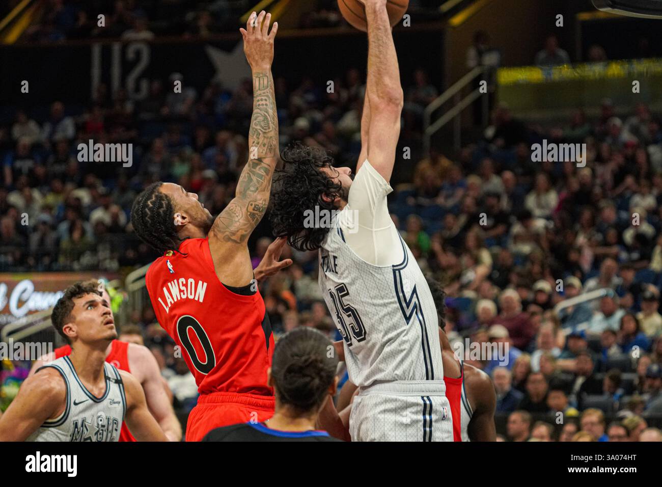 Orlando, Florida, USA, March 2, 2025, Orlando Magic center Goga Bitadze ...