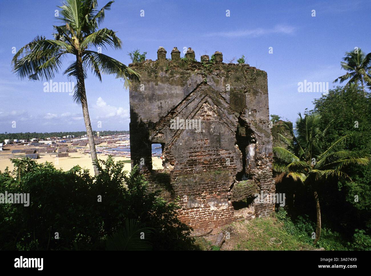Fort at Thangaseri Kollam Quilon Kerala INDIA Stock Photo - Alamy