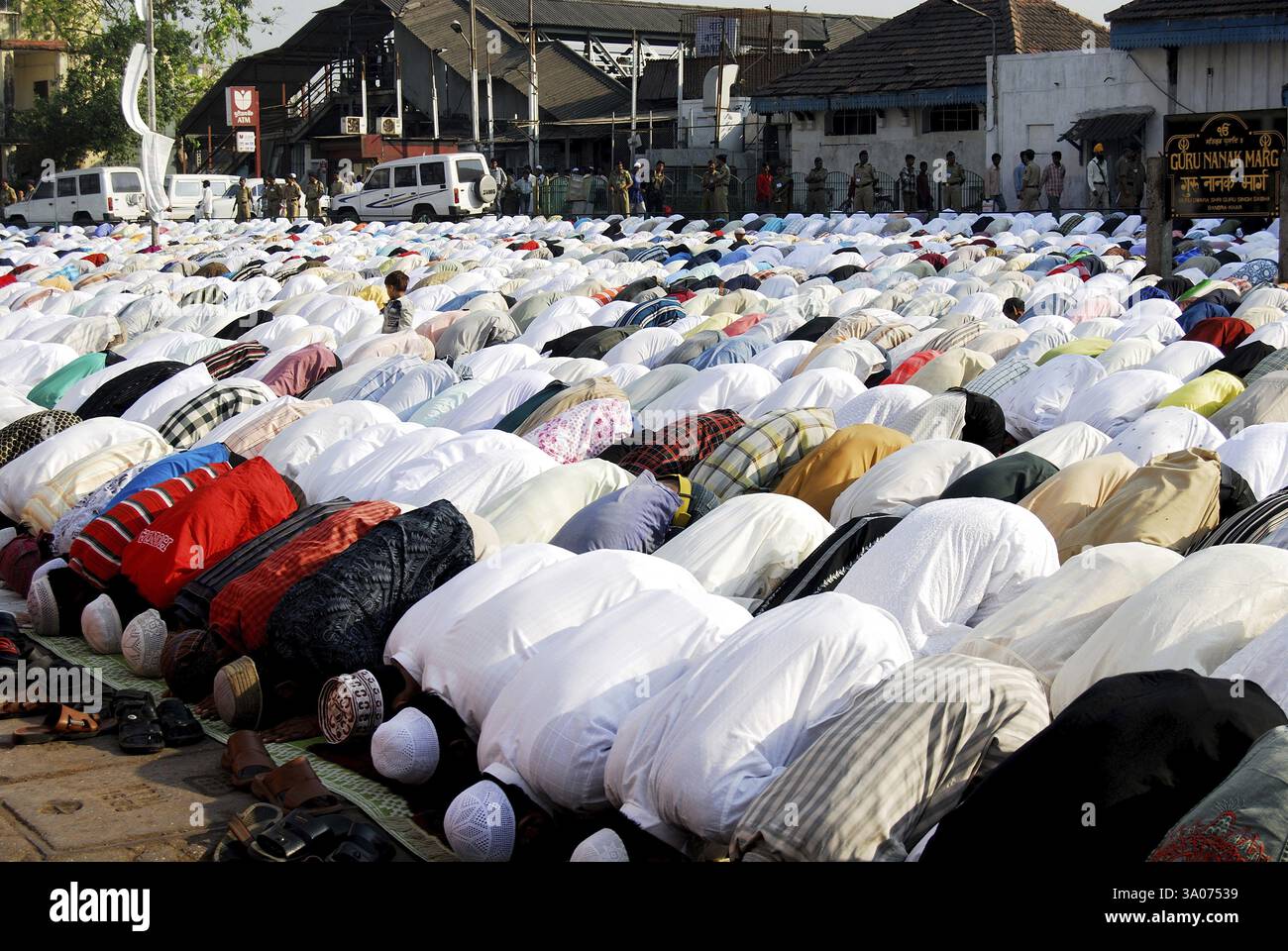 Mass Muslims prayer Namaz Offering on occasion of Id-ul-Fitr or Ramzan ...