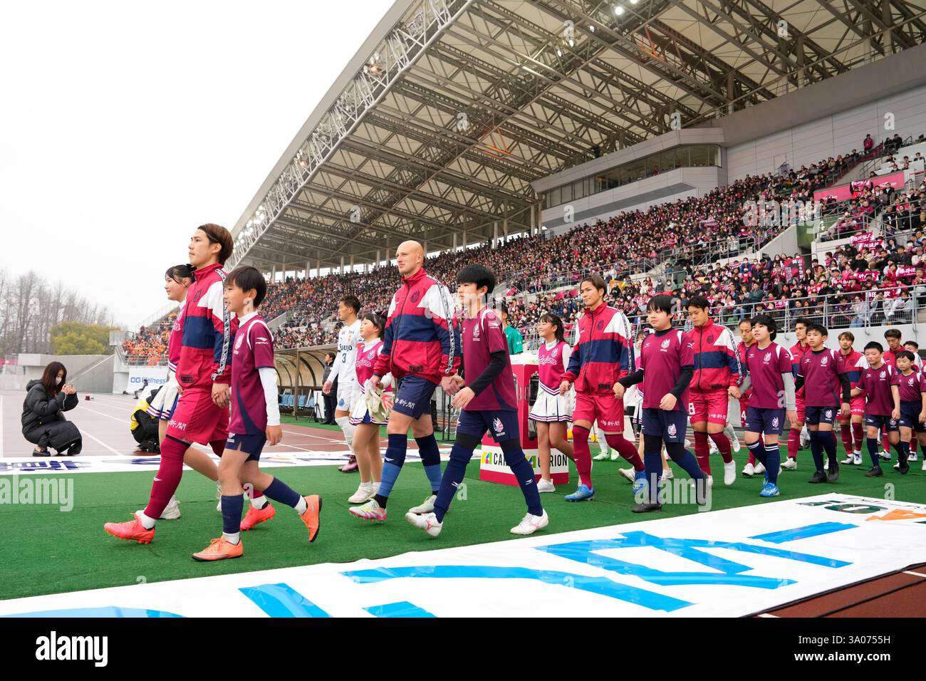 JFE Harenokuni Stadium, Okayama, Japan. 2nd Mar, 2025. Fagiano Okayama team group, MARCH 2, 2025 ...