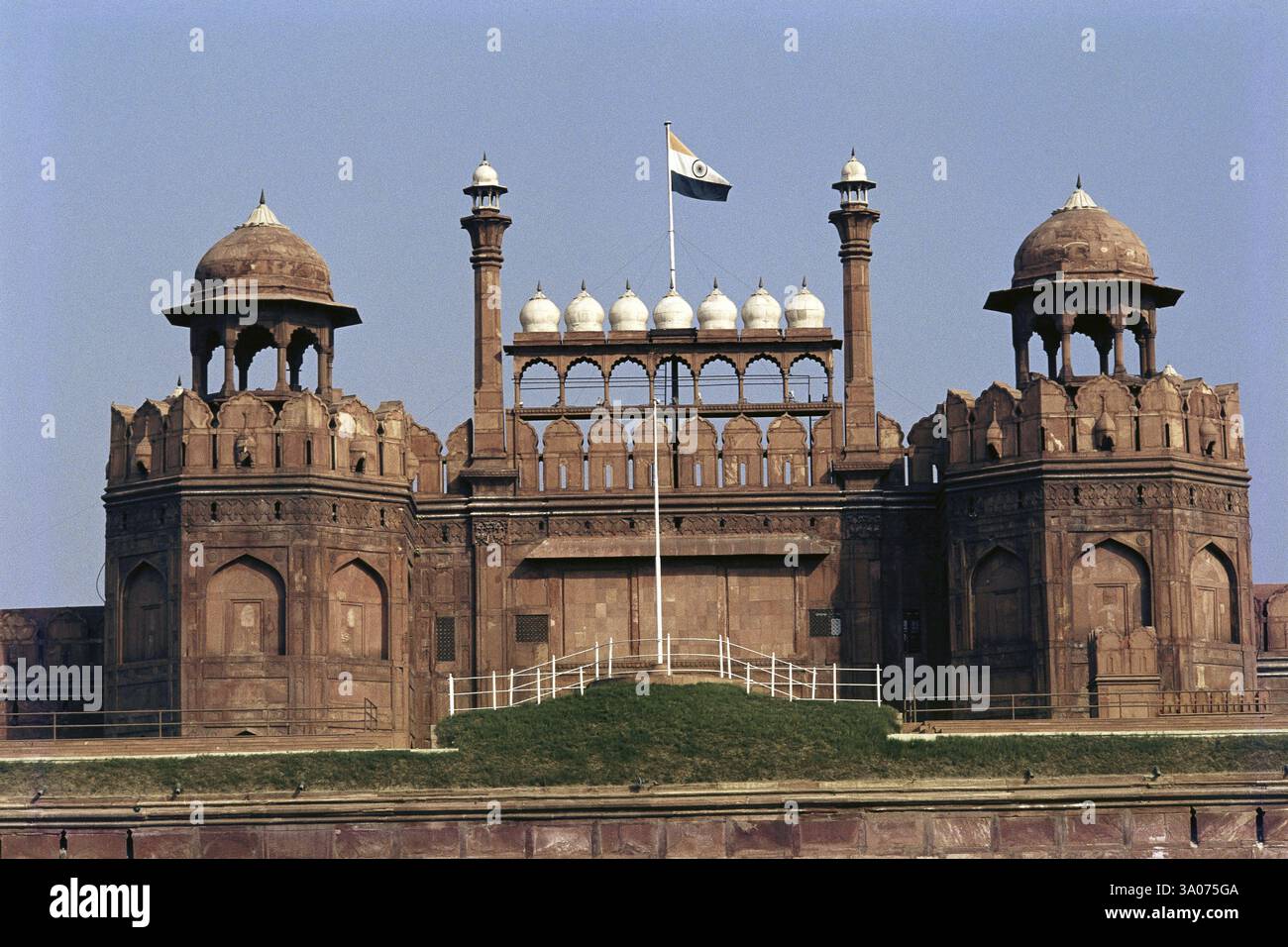 Indian flag on Red Fort, Delhi, India, Asia Stock Photo - Alamy