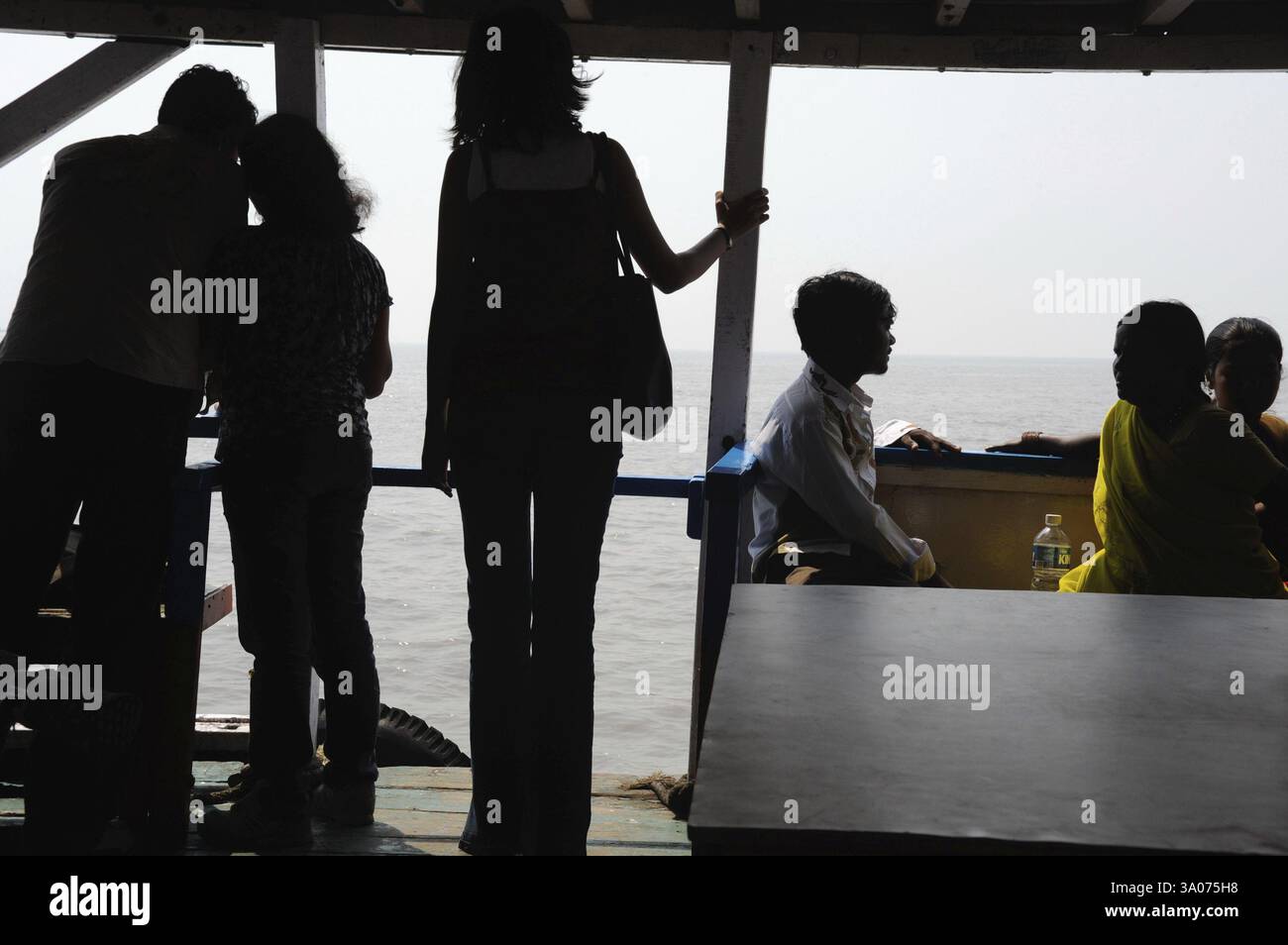 People travelling on ferryboat, Bombay Mumbai, Maharashtra, India, Asia ...