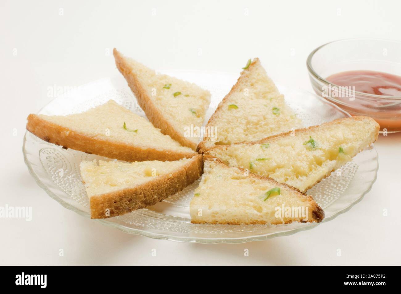 Chilli cheese toast with bowl of tomato ketchup Pune Maharashtra India ...