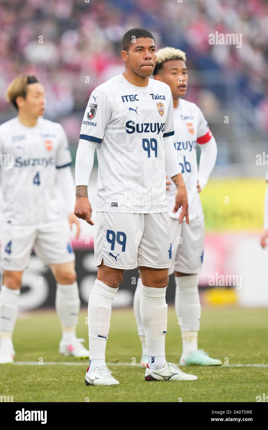 JFE Harenokuni Stadium, Okayama, Japan. 2nd Mar, 2025. Douglas Tanque (S-Pulse), MARCH 2, 2025 ...