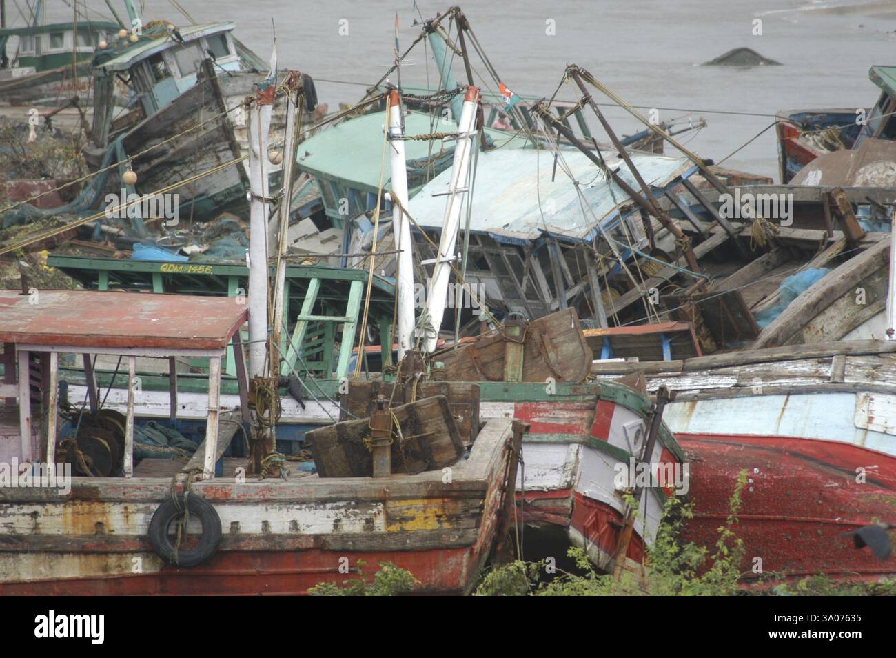 Damage, Natural Disaster Tsunami Earthquake on Sea Floor, Nagapattinum ...