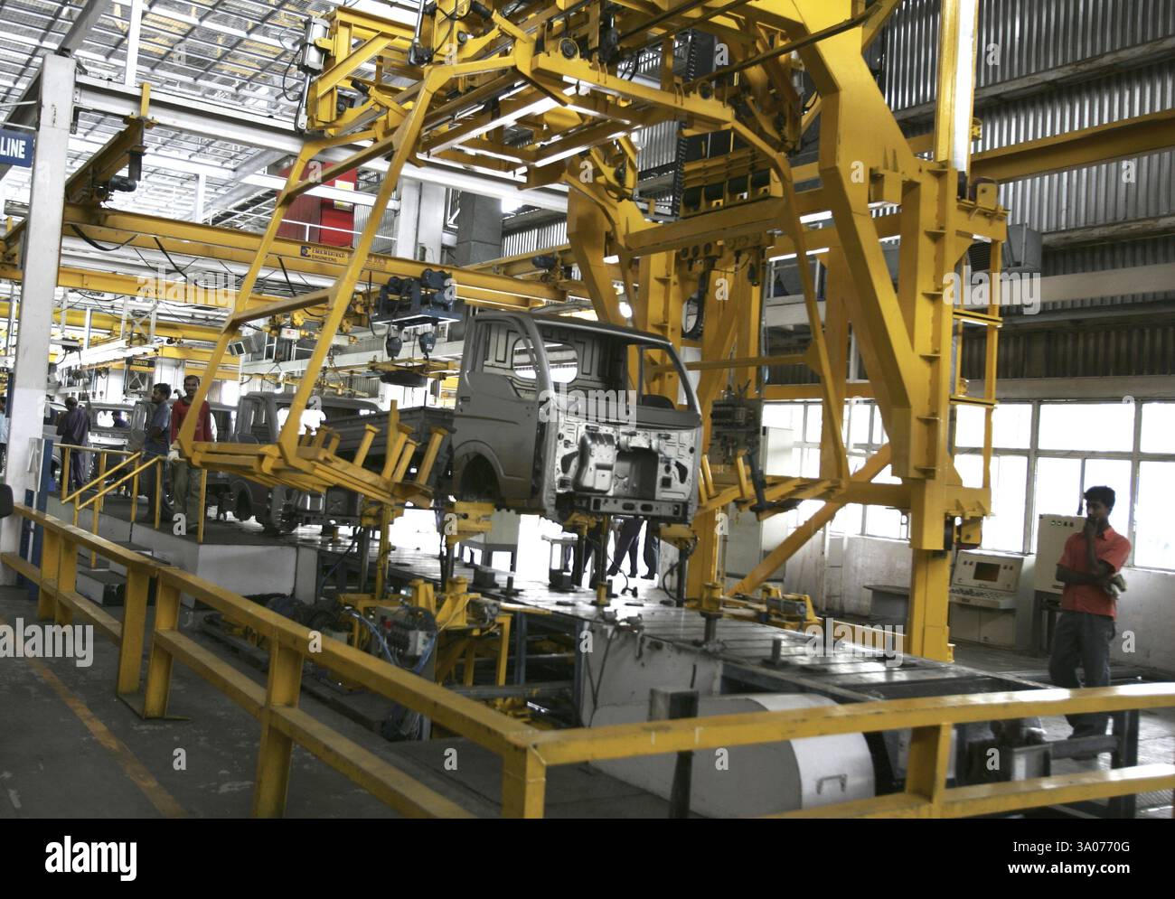 Body of Tata motors new range of mini matador Tata Ace commercial vehicle workshop Tata motors ...