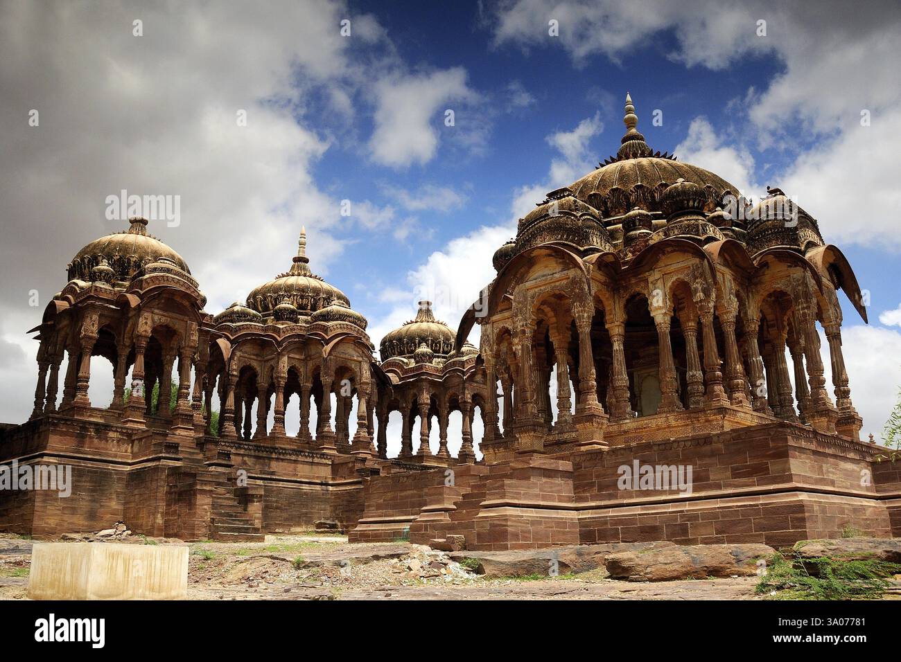 Cenotaphs of marwar rajput maharaja, Jodhpur, Rajasthan, India, Asia ...