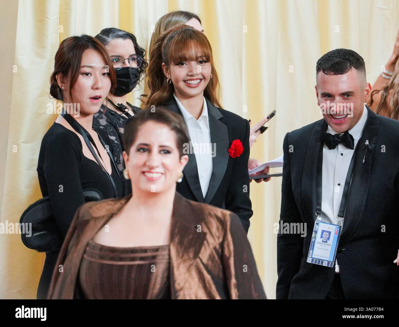 Lisa, aka Lalisa Manoban, walking on the red carpet at the The 97th ...