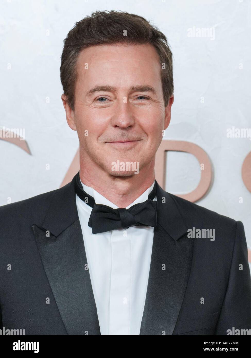 Edward Norton walking on the red carpet at the The 97th Academy Awards ...