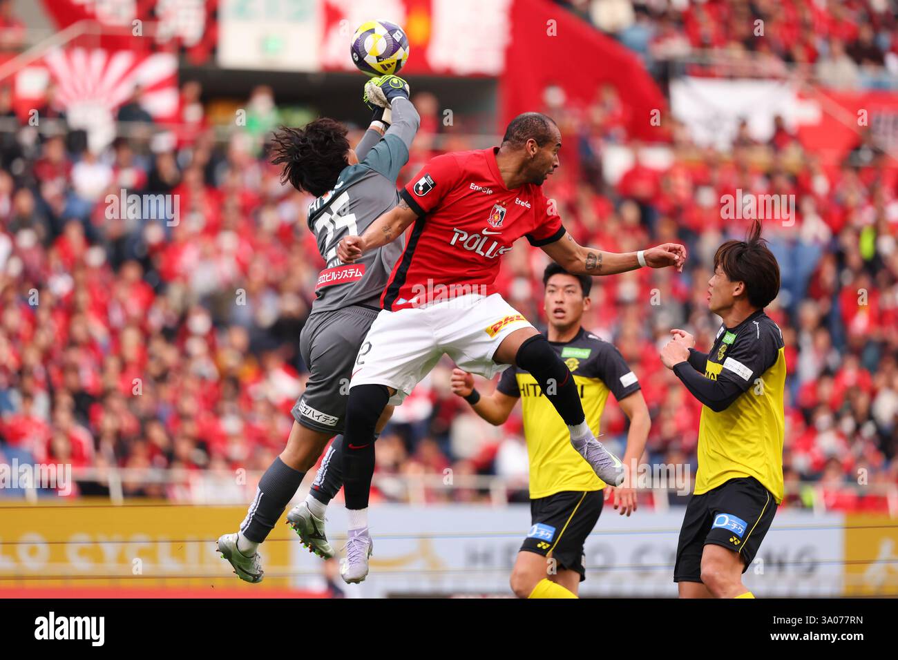 Saitama Stadium 2002, Saitama, Japan. 2nd Mar, 2025. (L to R) Ryosuke Kojima (Reysol), Thiago ...