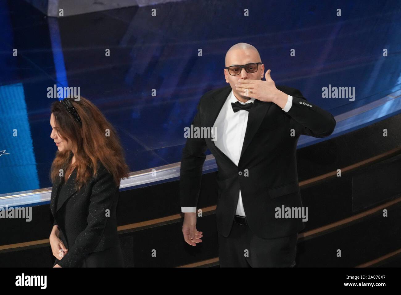 Shirin Sohani, left, and Hossein Molayemi accepts the award for best ...