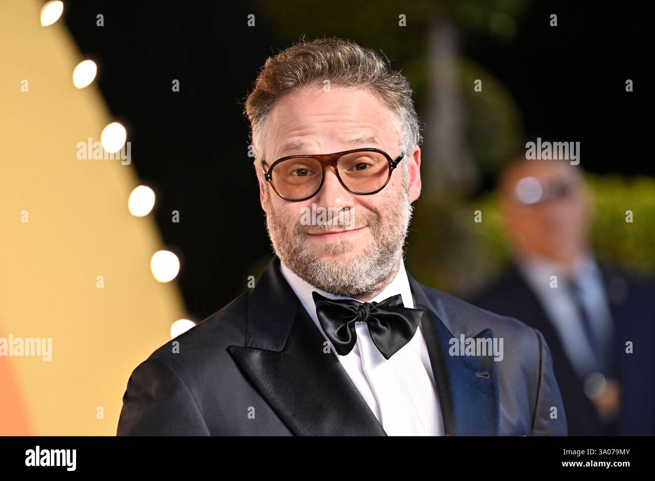 Seth Rogan arrives at the Vanity Fair Oscar Party on Sunday, March 2 ...