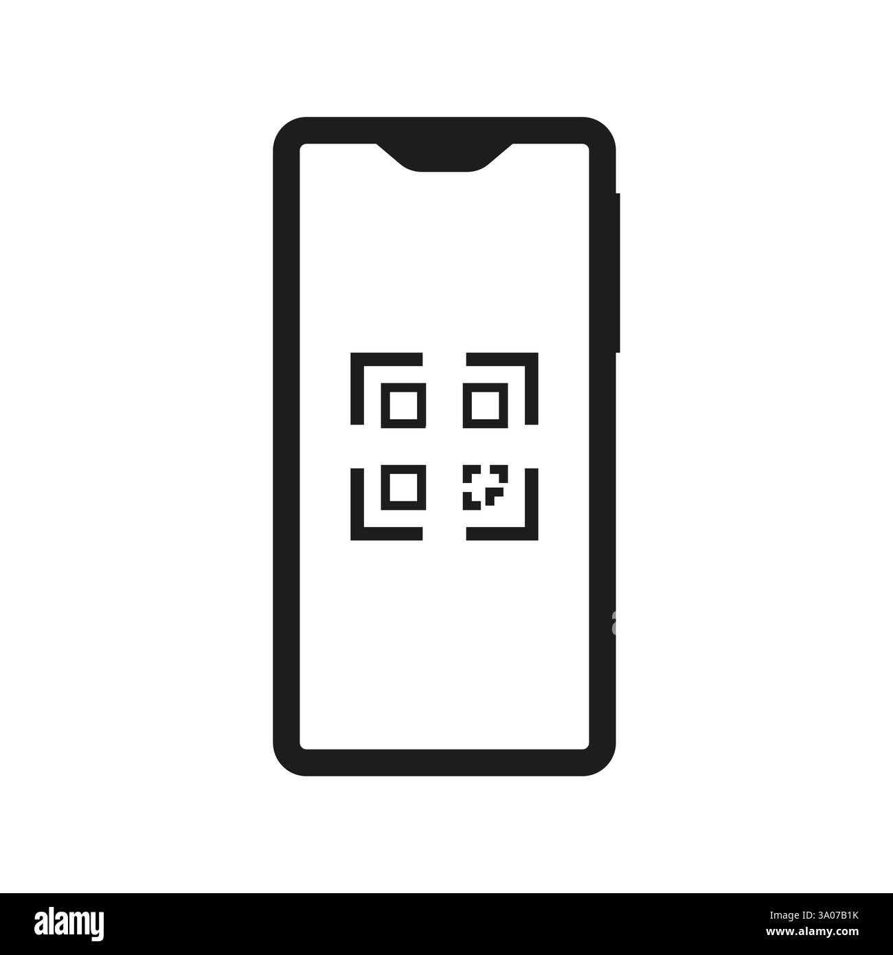 Phone QR icon. Digital scan symbol. Mobile barcode sign. Vector element Stock Vector Image & Art ...