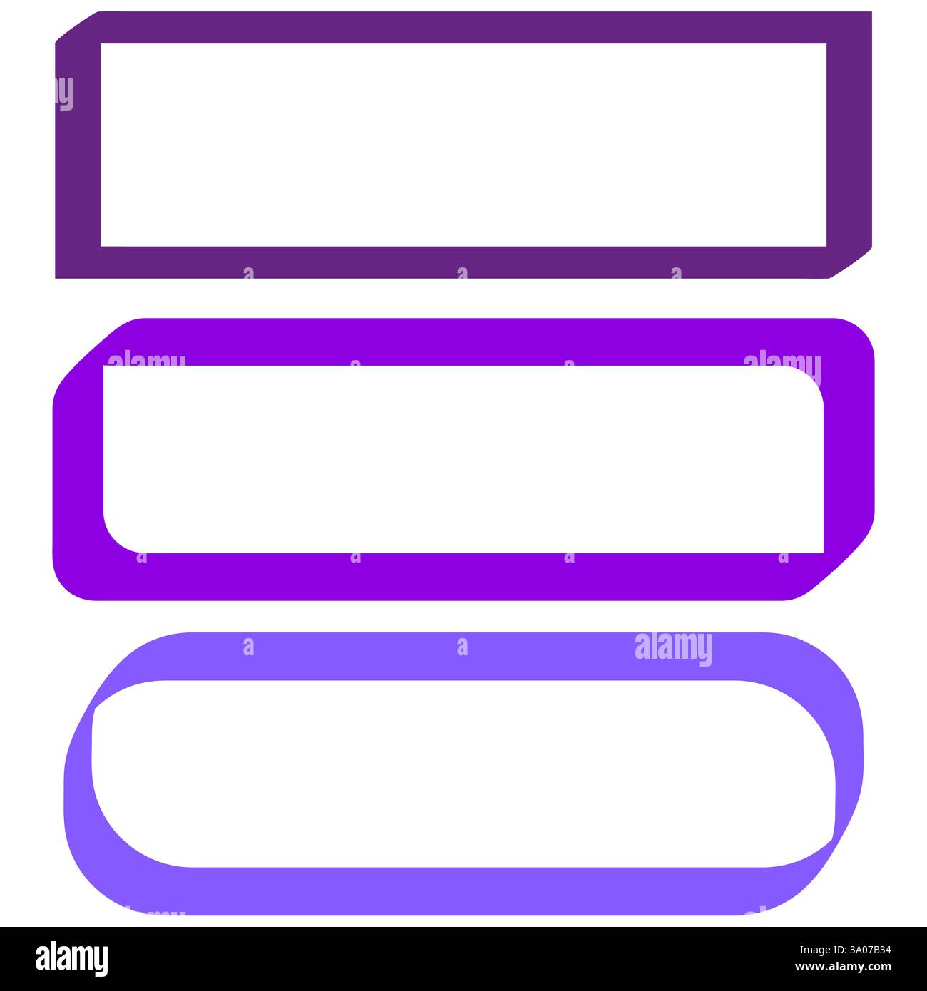 Purple frame set. Abstract shape collection. Decorative border symbols ...