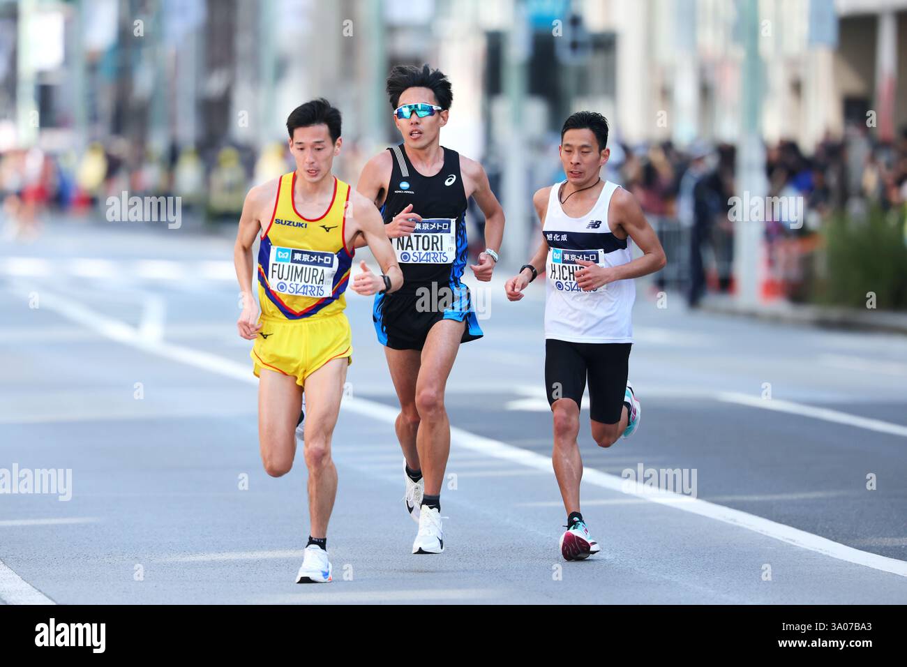 Tokyo, Japan. 2nd Mar, 2025. (L-R) Tomohiro Fujimura, Ryota Natori, Takashi Ichida (JPN ...