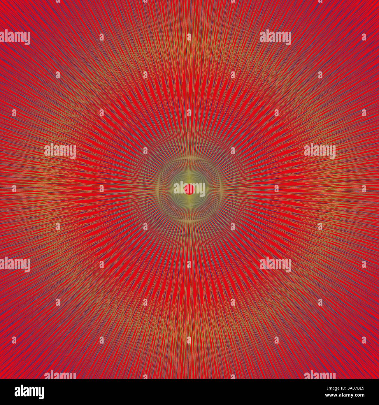 Radiant red pattern. Circular abstract rays. Optical illusion vector ...