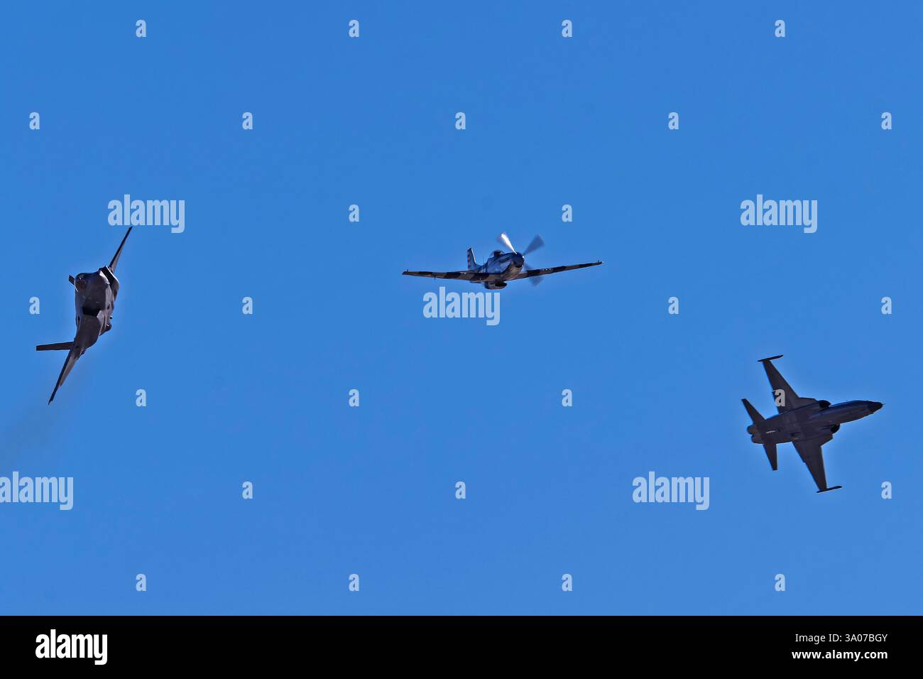 Davis Monthan AFB 3-2-2025 Tucson, AZ USA 3 ship formation practicing ...