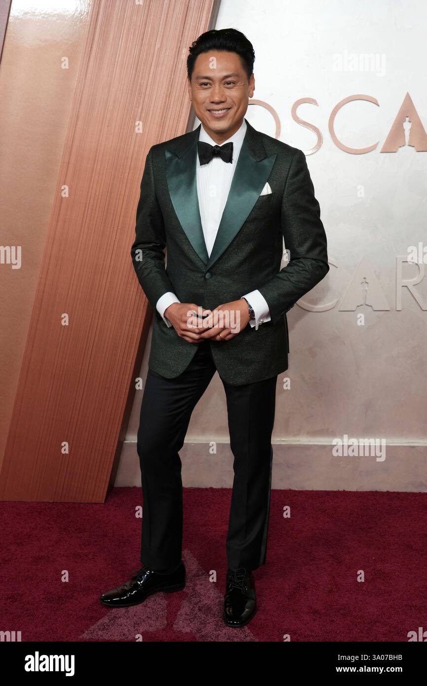 Jon M. Chu arrives at the Oscars on Sunday, March 2, 2025, at the Dolby ...