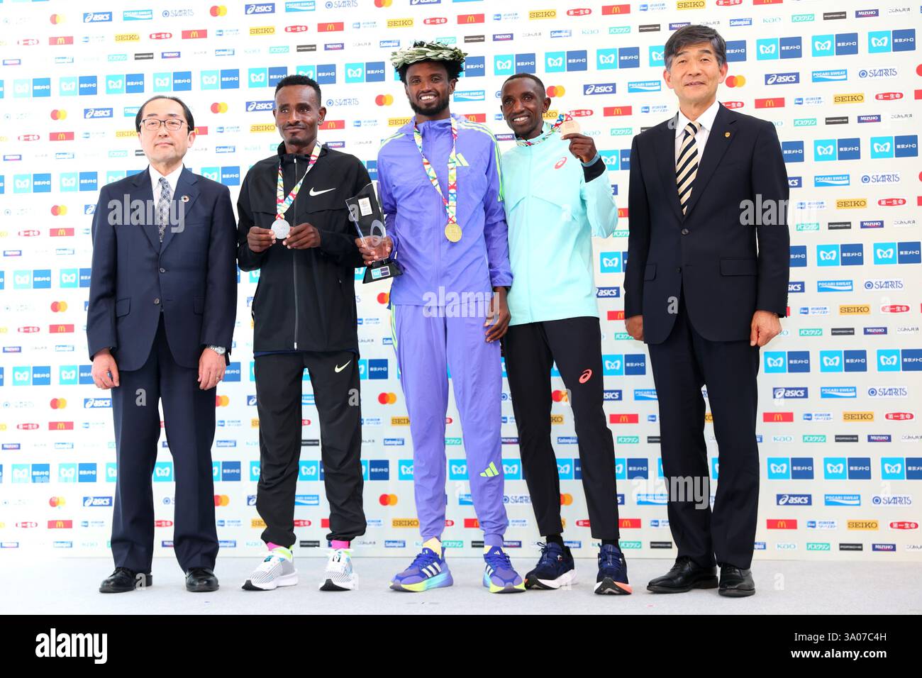 Tokyo, Japan. 2nd Mar, 2025. (L-R) Deresa Geleta, Tadese Takele (ETH ...