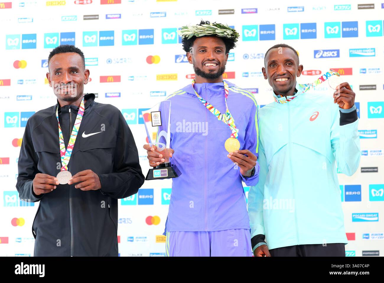 Tokyo, Japan. 2nd Mar, 2025. (L-R) Deresa Geleta, Tadese Takele (ETH ...