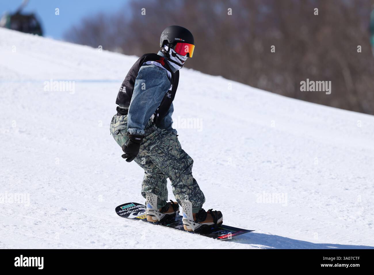 Nagano, Japan. 1st Mar, 2025. Yuto Miyamura Snowboarding : COWDAY SLOPE ...