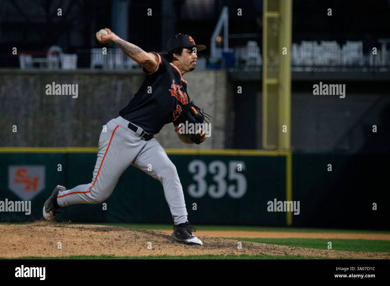 Frisco, Texas, USA. 2nd Mar, 2025. Sam Houston pitcher RYAN PETERSON ...