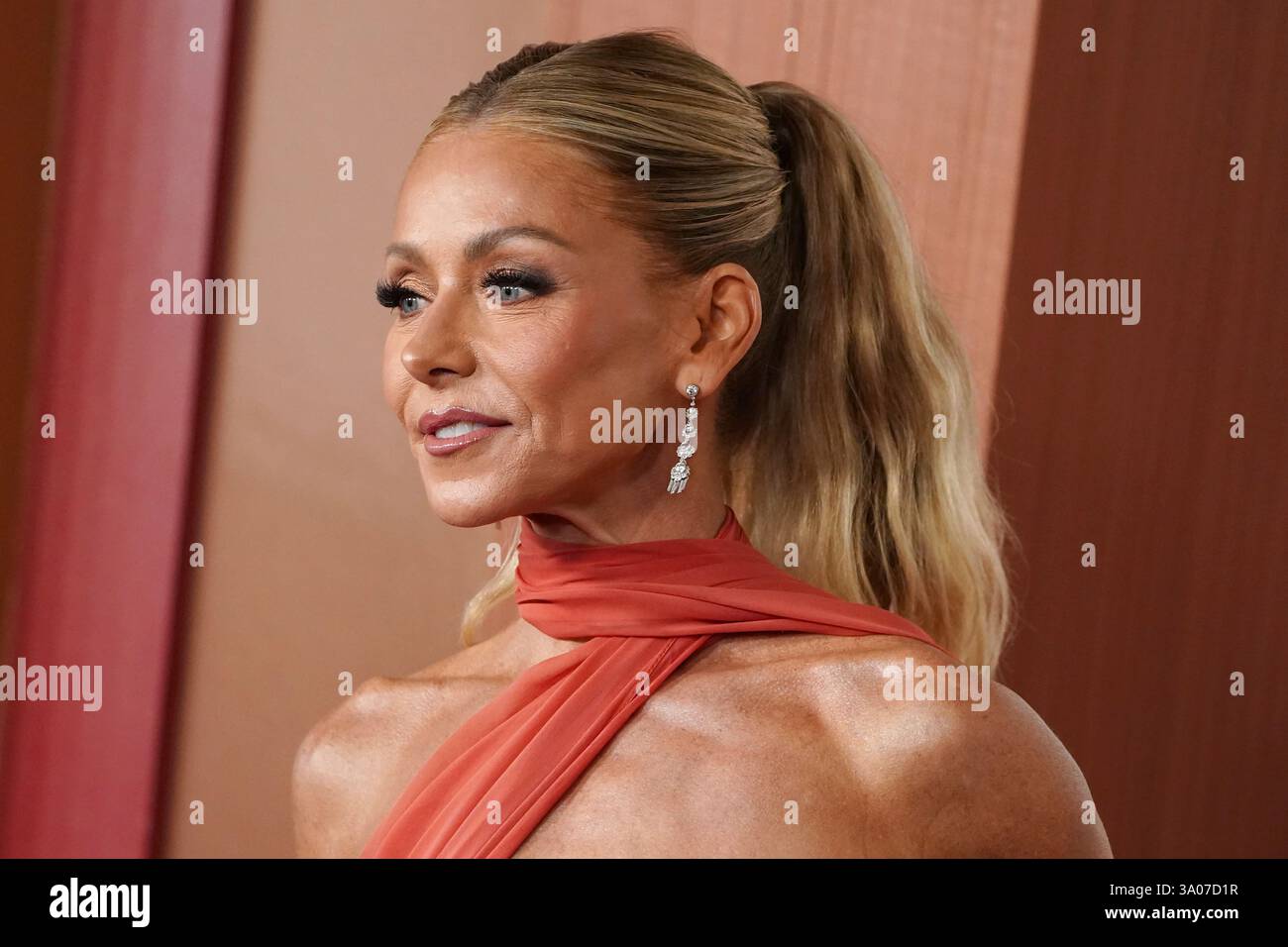 Kelly Ripa arrives at the Oscars on Sunday, March 2, 2025, at the Dolby ...