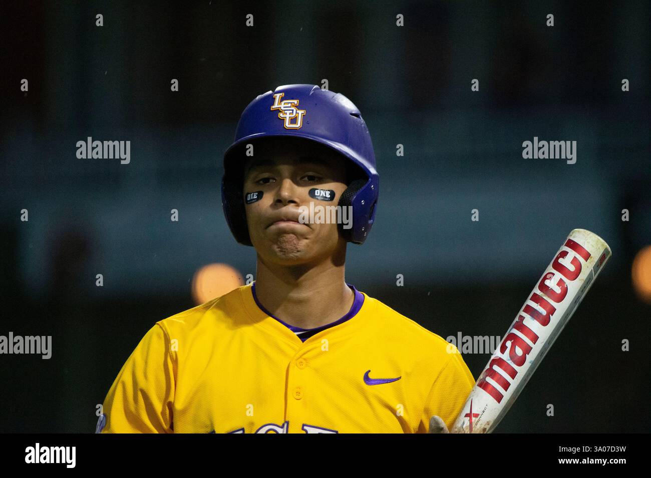 March 2, 2025, Frisco, Texas, USA: LSU outfielder DEREK CURIEL (6 ...