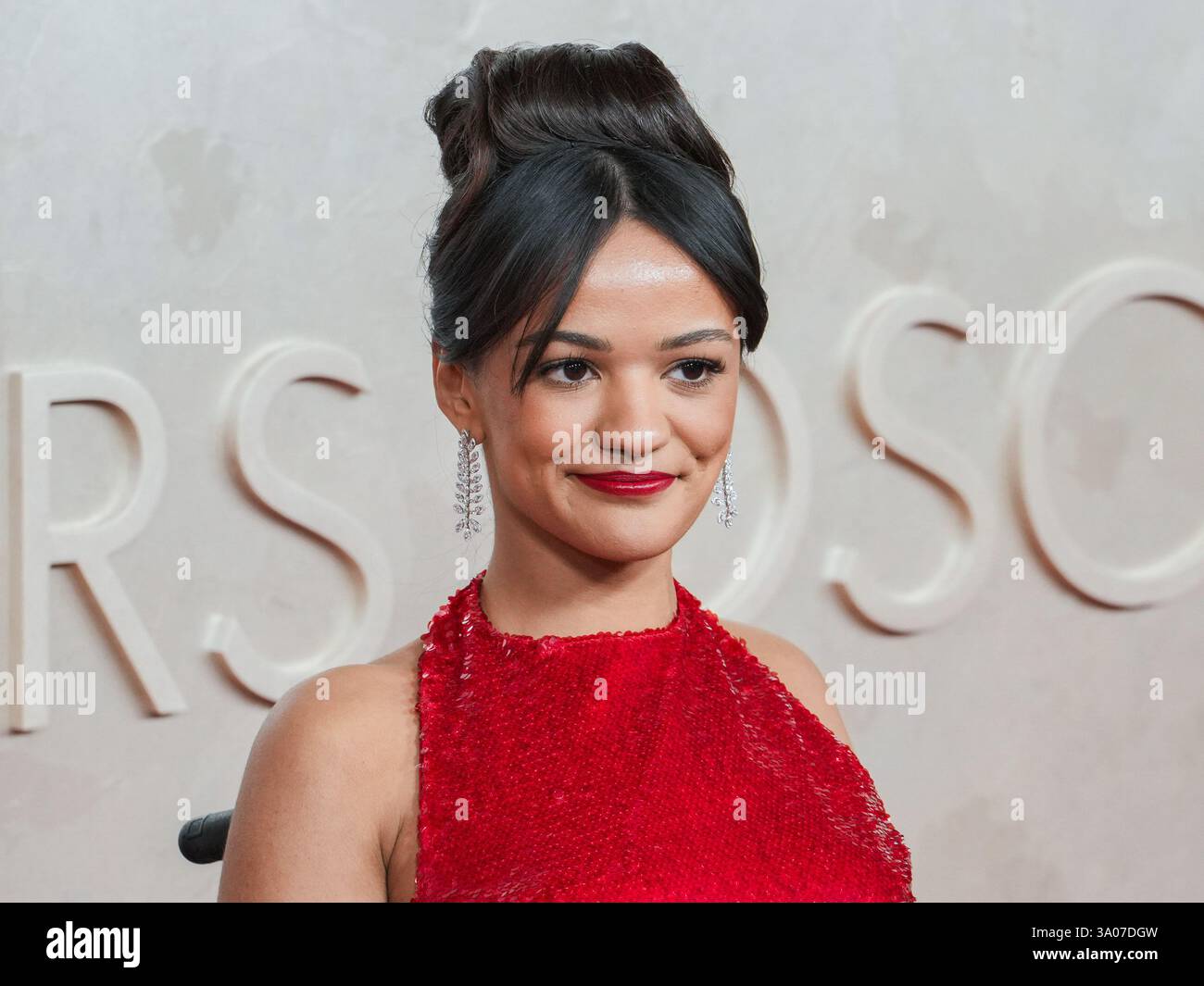 Marissa Bode walking on the red carpet at the The 97th Academy Awards ...