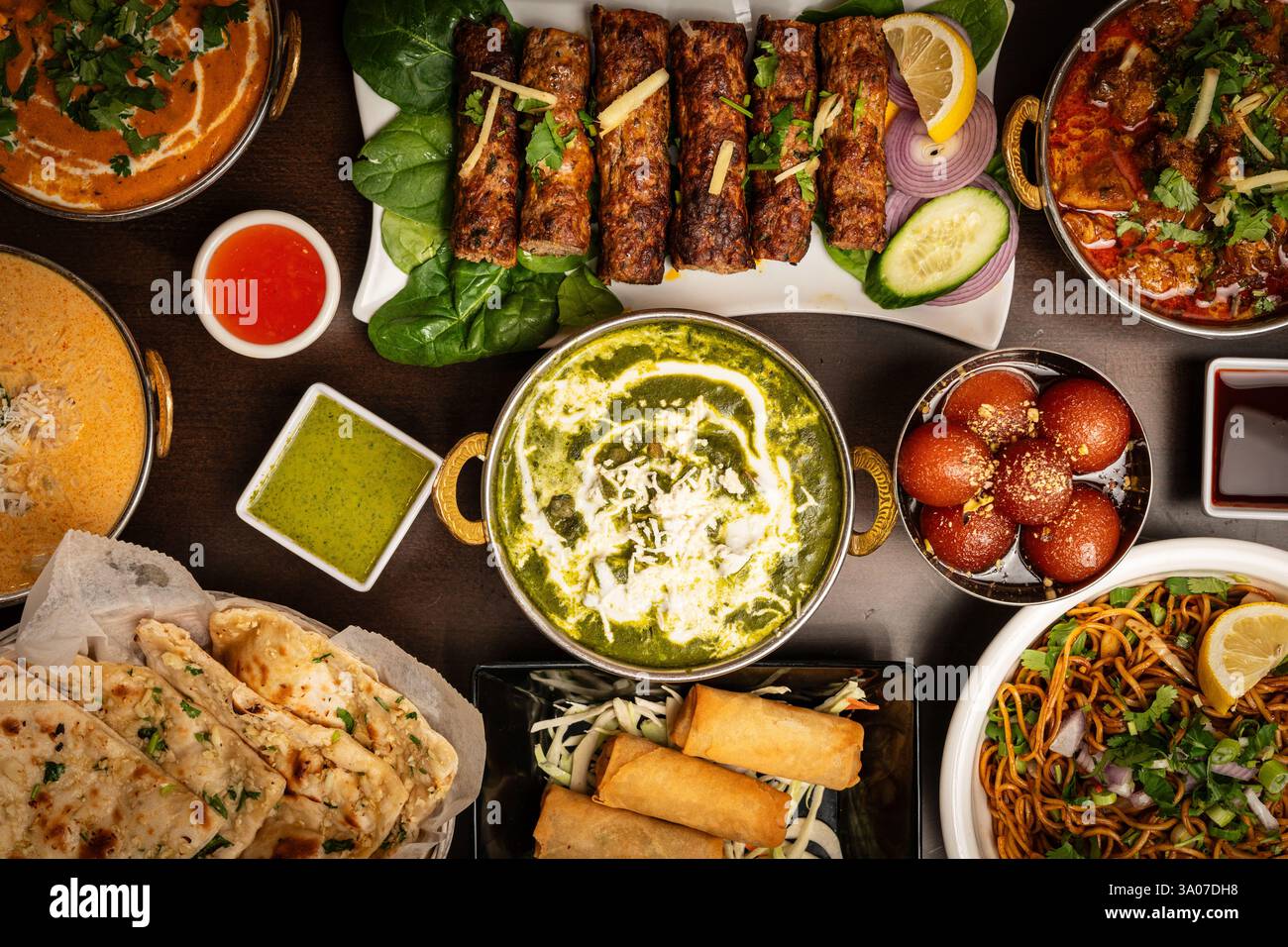 Indian food assortment Stock Photo - Alamy